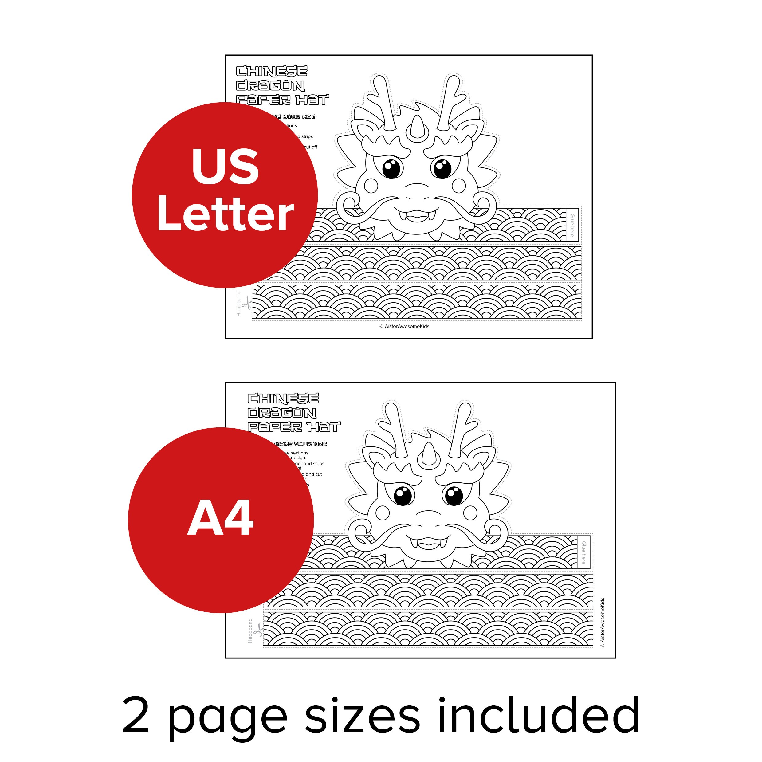 2024 Year of the Dragon Paper Hats, Chinese New Year Party Hat, Lunar ...