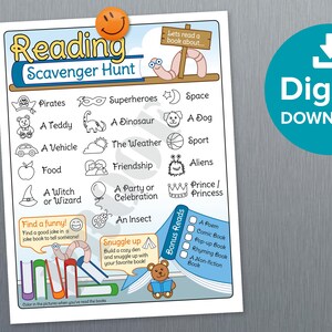 Reading Challenge Scavenger Hunt Childrens World Book Day - Etsy