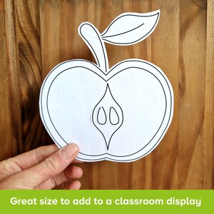 Build an Apple Cut & Paste Craft, Fall Fruit Coloring Page Printable ...