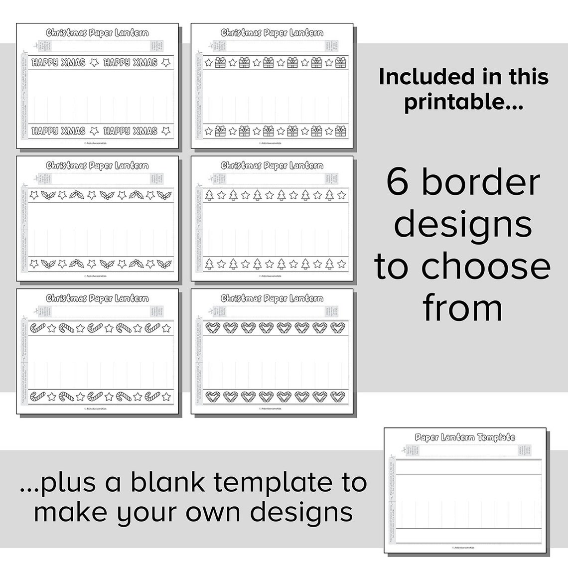 Christmas Paper Lantern Craft, Holiday Decoration Lamp Kit, Xmas ...