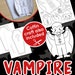 Build a Vampire Cut & Paste Craft, Halloween Paper Doll Model Coloring ...