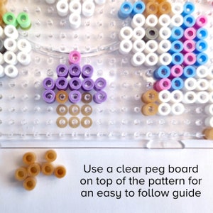 Baby Unicorns Fuse Bead Template, Rainbow Heart Craft Pattern, Hama ...