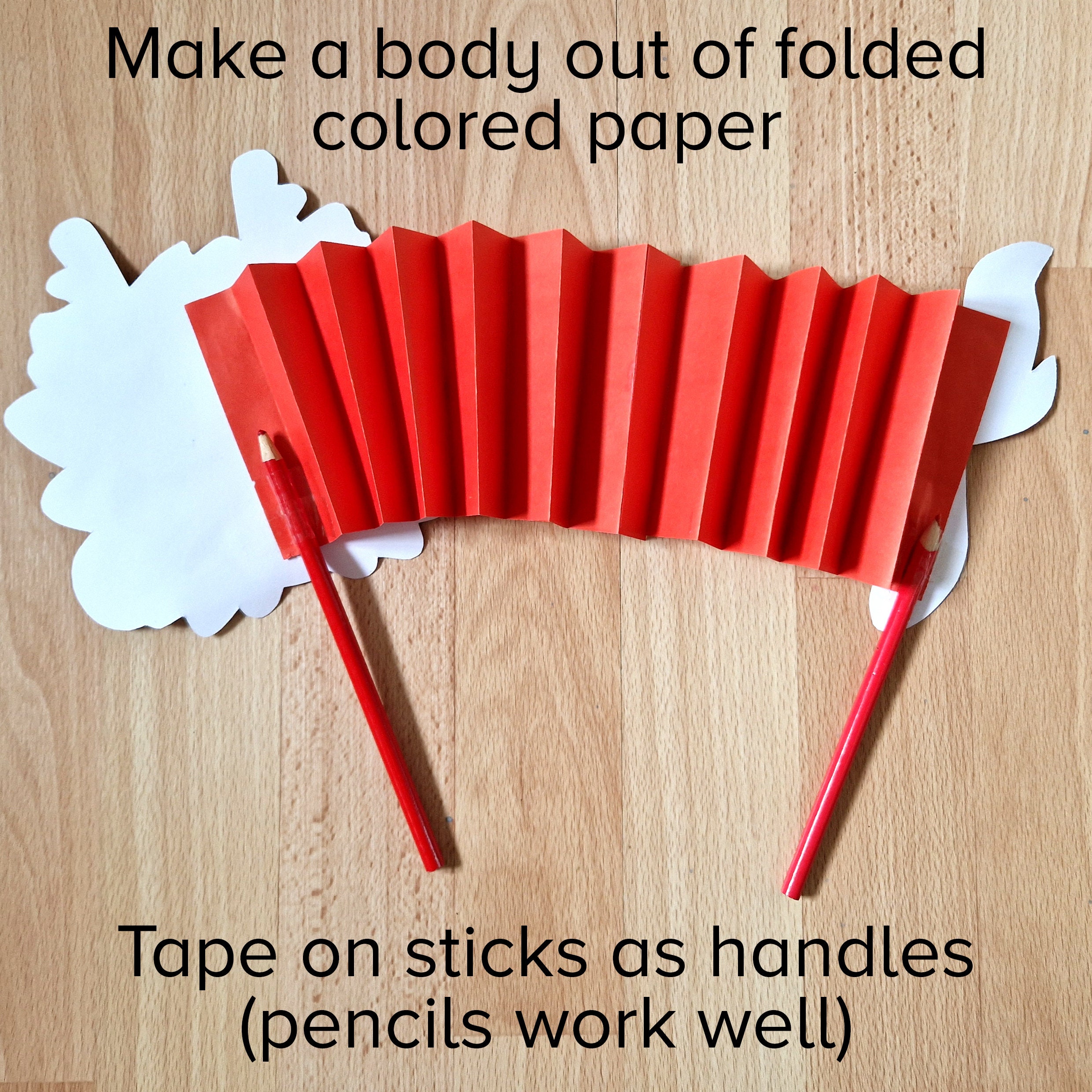 Chinese Dragon Coloring Craft Printable, Year of the Dragon Puppet Show ...