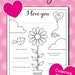 I Love You Love Notes, Kids BFF Valentine's Letter Writing Prompt ...
