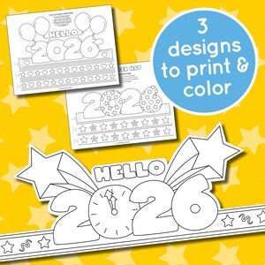 2026 New Year's Eve Paper Hats, Happy New Year Party Hat Crown, Holiday ...