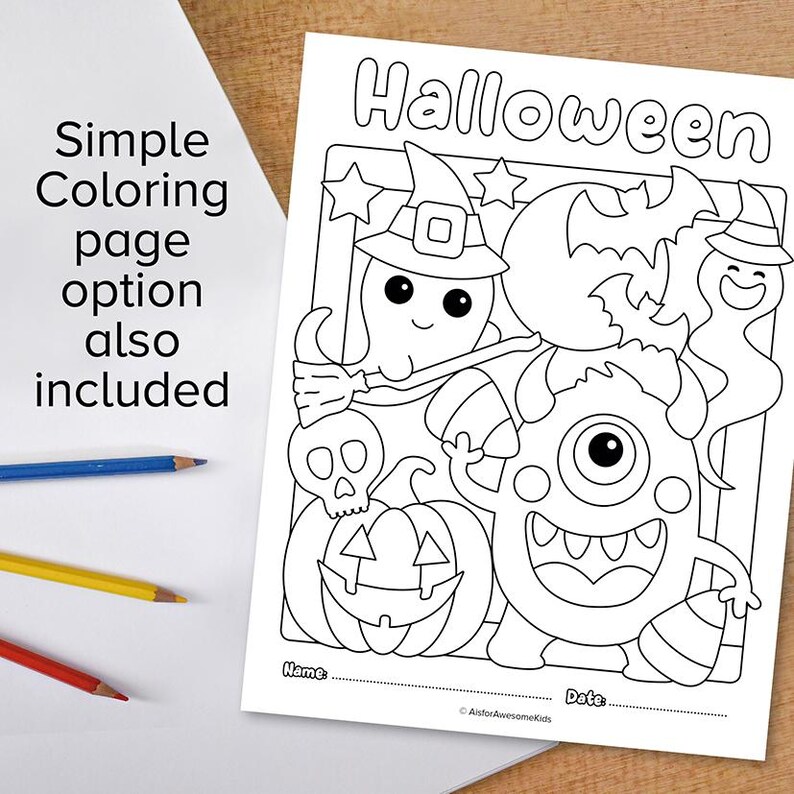 Halloween Color by Number Worksheets, Spooky Monster Picture Reveal ...