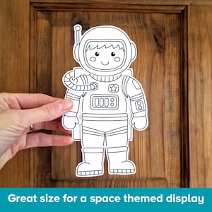 Astronaut Cut & Paste Craft, Color and Build Spaceman Puppet, Kids ...