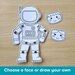 Astronaut Split Pin Craft, Color and Build Spaceman Puppet, Kids Paper ...