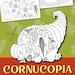 Build a Cornucopia Cut & Paste Craft, Thanksgiving Basket Model, Fall ...