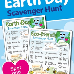 Eco Friendly Scavenger Hunt, Climate Action Earth Day Treasure Hunt ...