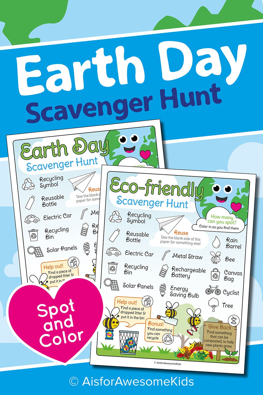 Eco Friendly Scavenger Hunt, Climate Action Earth Day Treasure Hunt ...