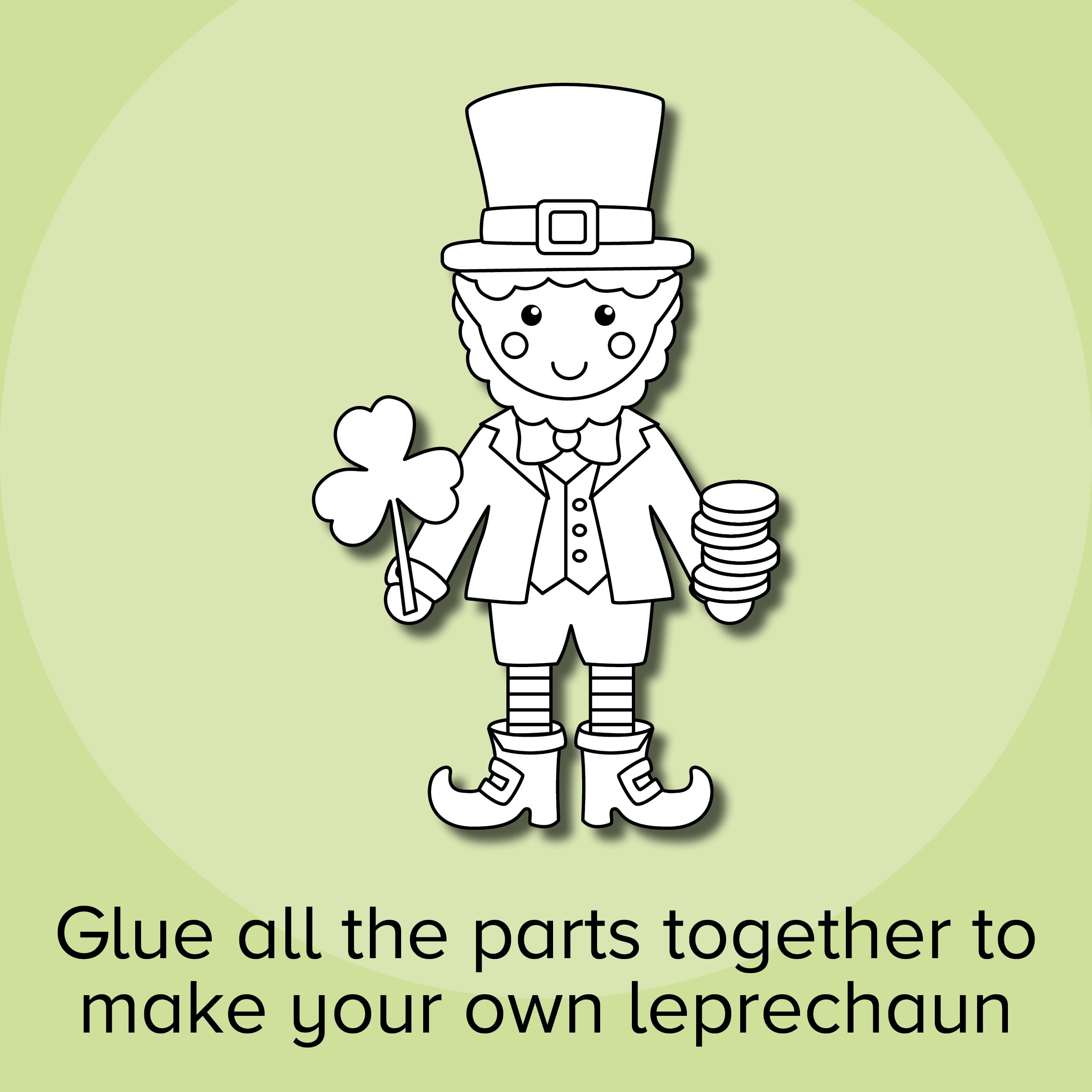 Leprechaun Cut & Paste Craft, St Patrick's Day Irish Sprite Paper Doll ...