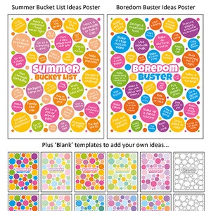 Summer Bucket List Boredom Busters, Kids School Break Activity Planner ...