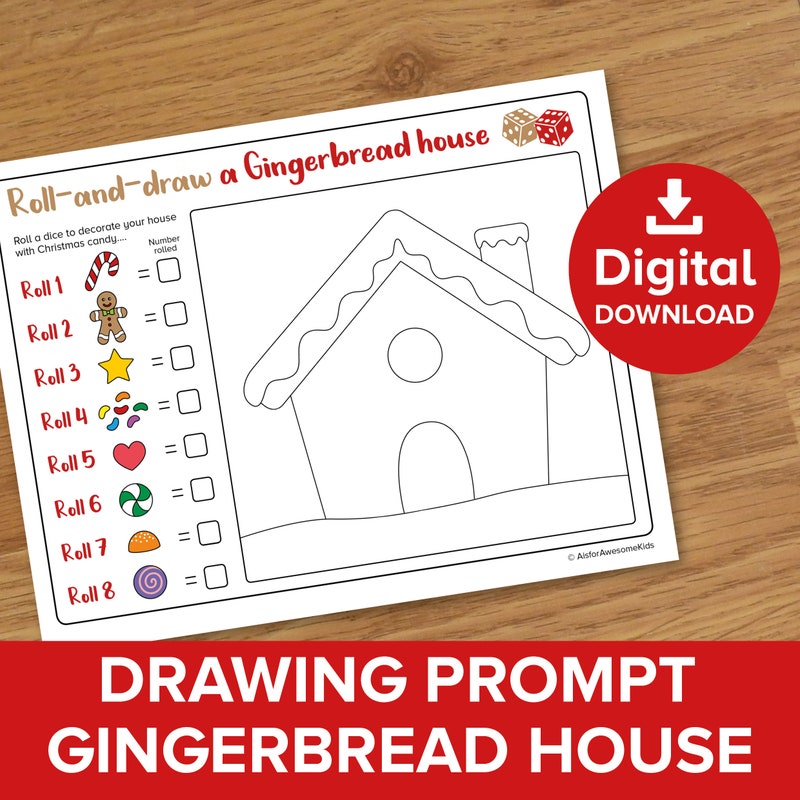 Gingerbread Drawing Easy - Etsy