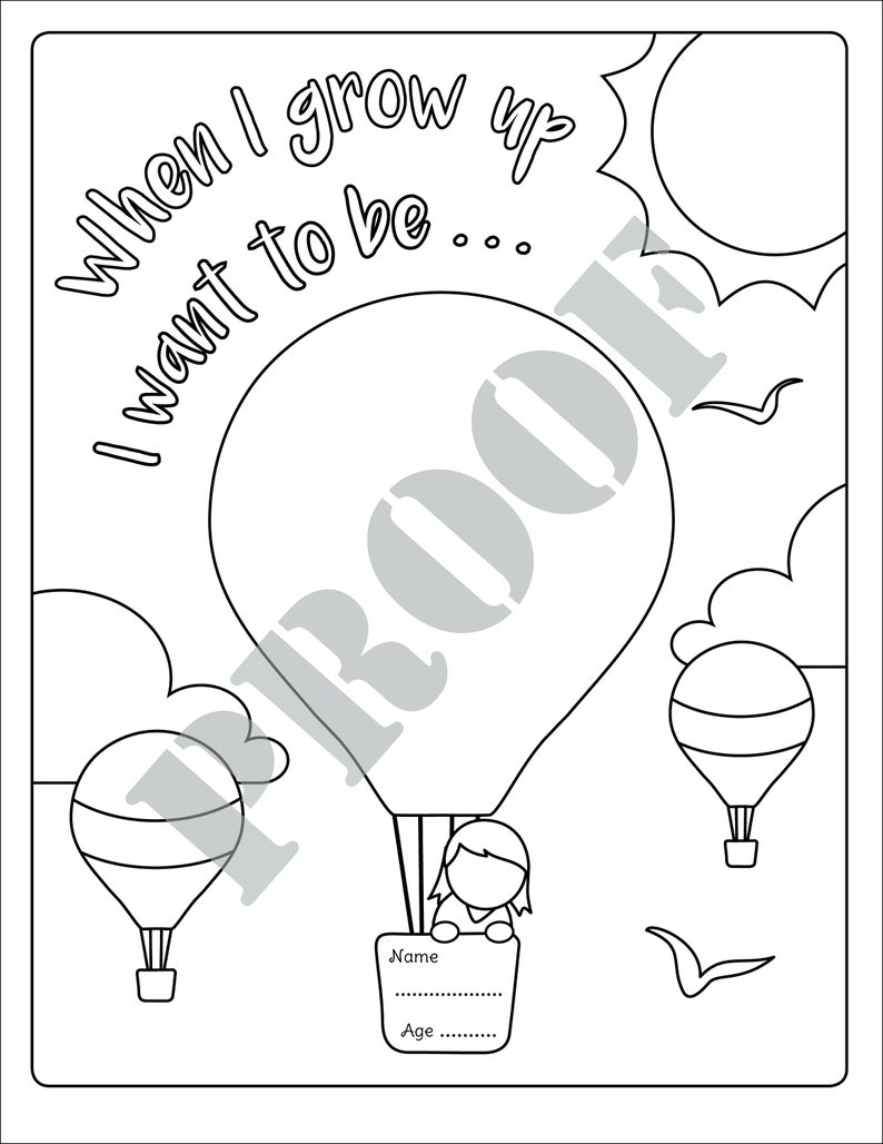 When I Grow up Worksheet, Kids Drawing Prompt Poster, Childrens Rocket ...