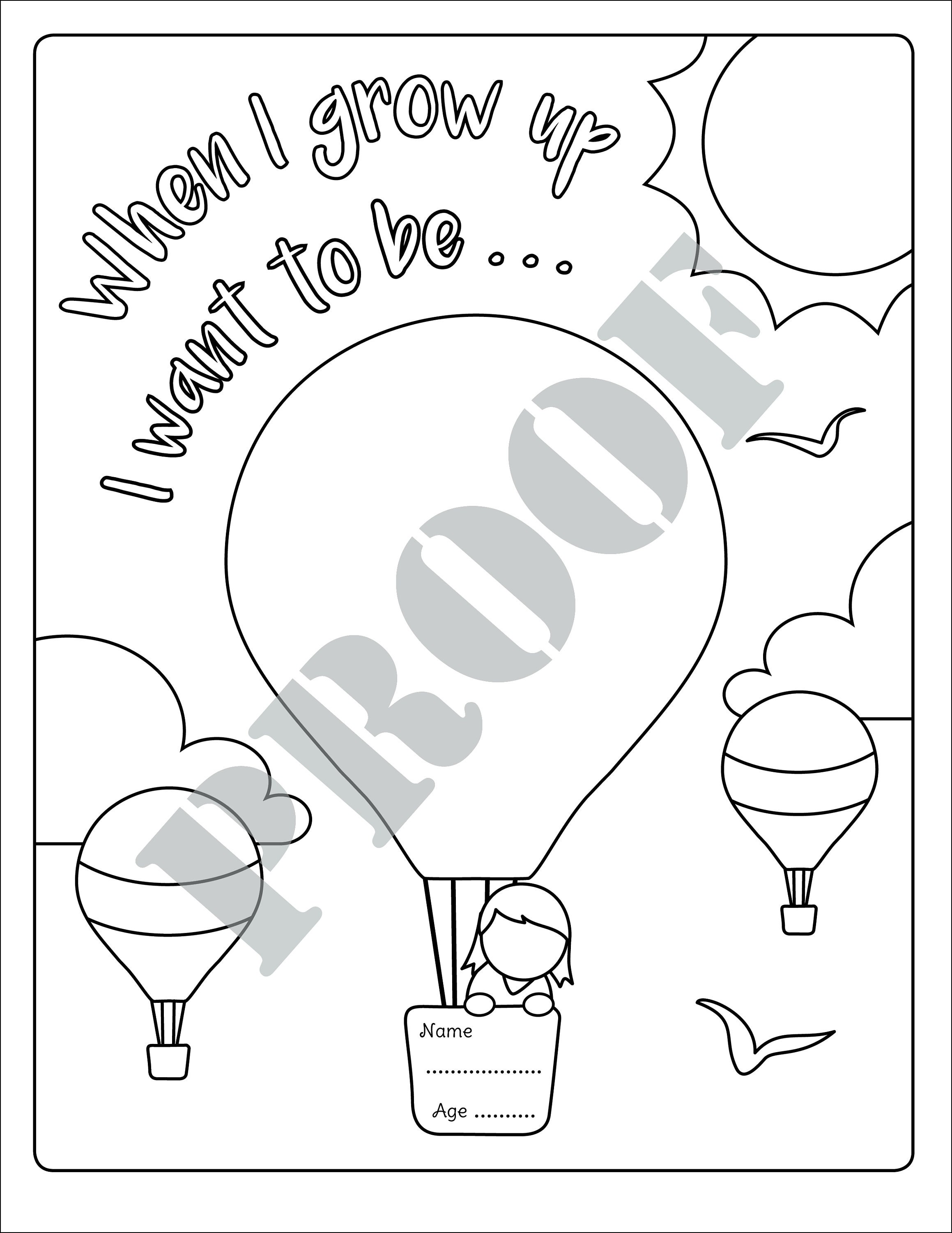 When I Grow up Worksheet Kids Drawing Prompt Poster - Etsy Australia