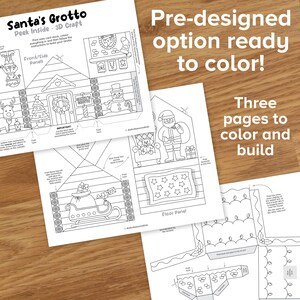 Santa's Grotto 3D Craft Project, Secret Room Paper Dolls House, Father ...