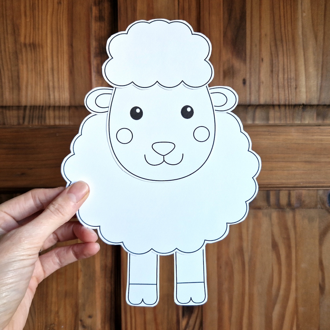 Lamb Cut & Paste Craft Printable, Build a Sheep Coloring, Spring Baby ...