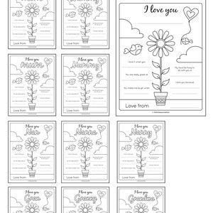 I Love You - Love Notes, Kids BFF Valentine's Letter Writing Prompt ...