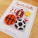 Sports Balls Fuse Bead Template, Football Soccer Basketball Baseball ...