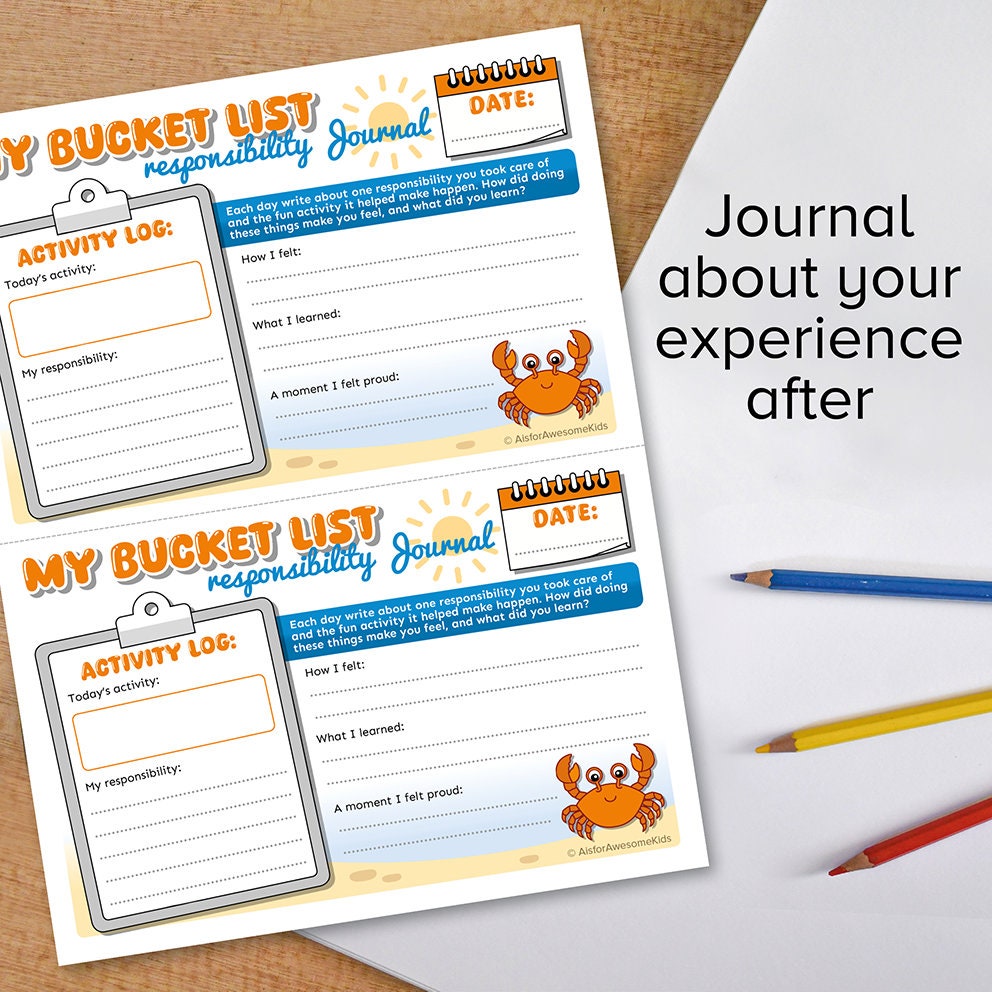 Summer Bucket List Printable Pack, School Break Activity Planner Tick ...
