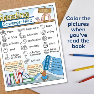 Reading Challenge Scavenger Hunt, Childrens World Book Day Worksheet ...