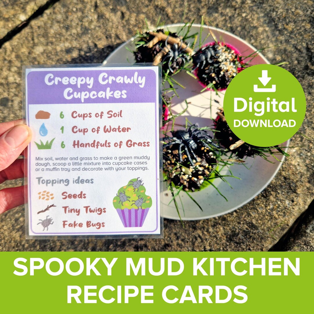 Halloween Mud Kitchen Recipe Cards, Outdoor Nature Cooking Role Play ...