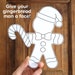 Gingerbread Man Cut & Paste Craft Plus Recipe Card, Christmas Color ...
