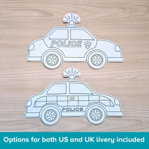 Build a Police Car Cut & Paste Craft, Emergency Service Vehicle ...