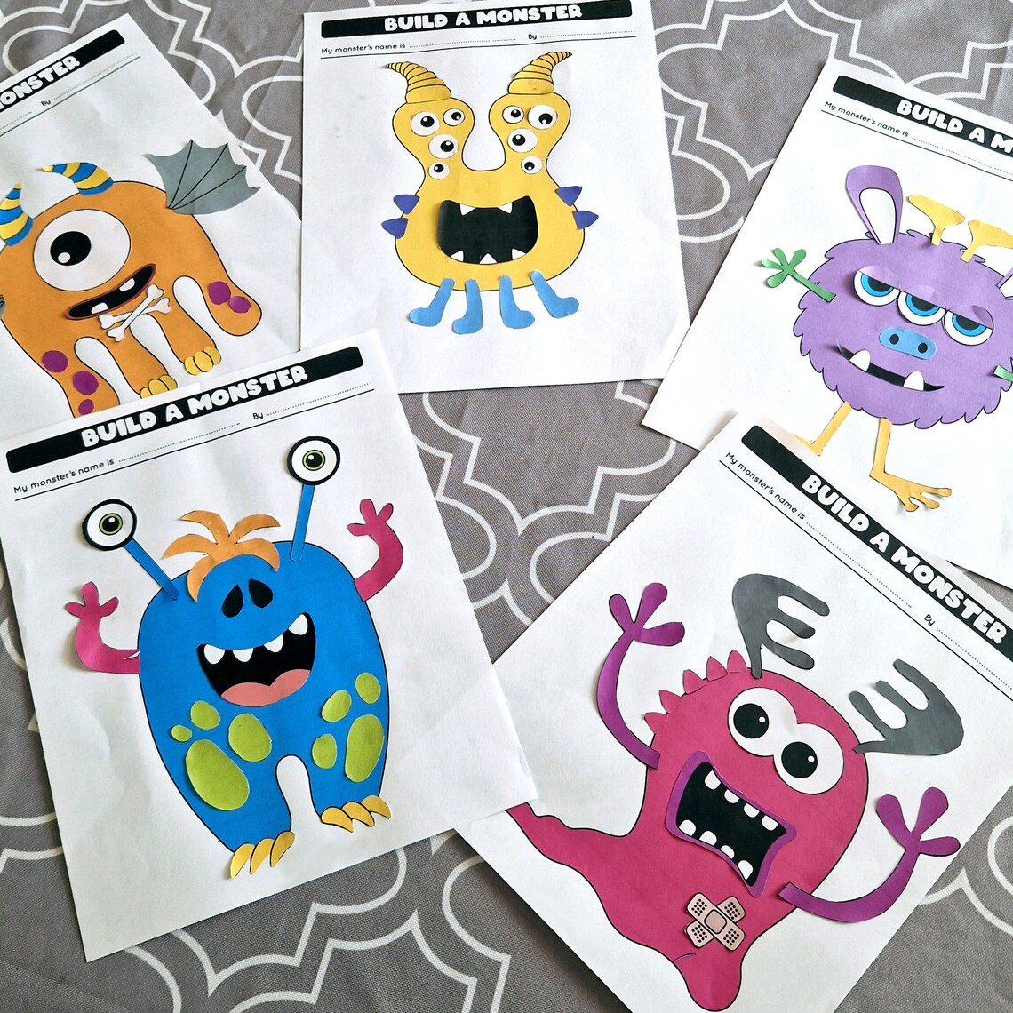 Monster Pick & Mix Craft Printable, Halloween Party Cut and Paste ...