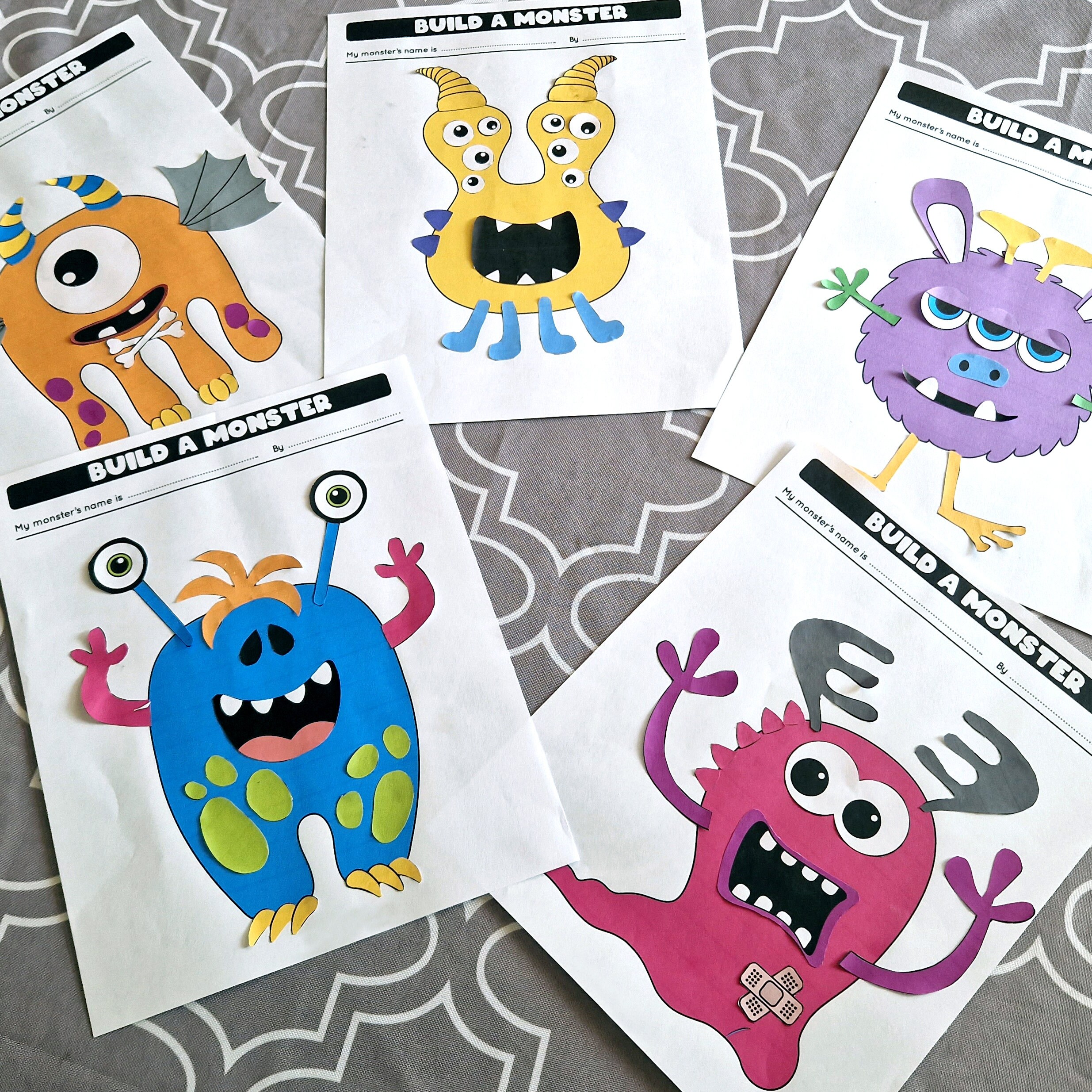 Monster Pick & Mix Craft Printable, Halloween Party Cut and Paste ...