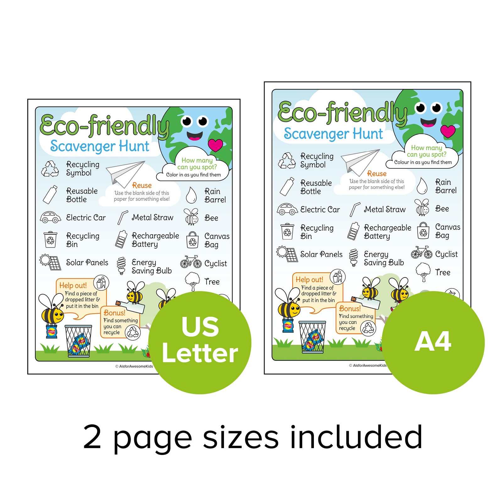 Eco Friendly Scavenger Hunt, Climate Action Earth Day Treasure Hunt ...