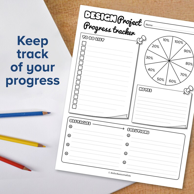 Design Project Planning Worksheets, Kids STEM 3D Craft Art Planner ...