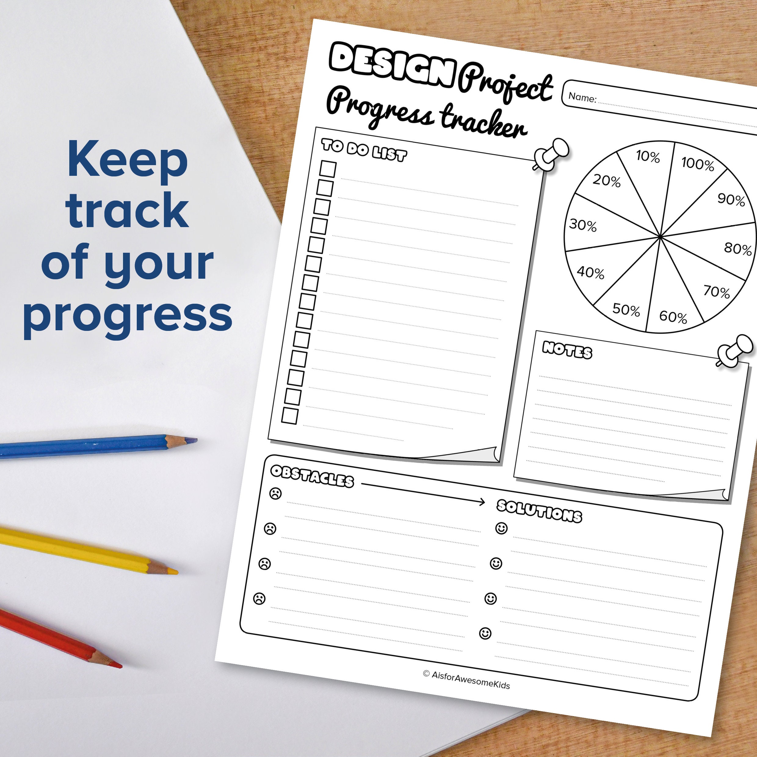 Design Project Planning Worksheets, Kids STEM 3D Craft Art Planner ...