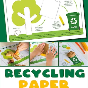 Recycling Paper Play Dough Mat, Kids Earth Day Playdoh Activity ...