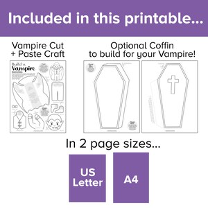 Build a Vampire Cut & Paste Craft, Halloween Paper Doll Model Coloring ...