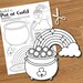 Pot of Gold Cut & Paste Craft, St Patrick's Day Color and Build ...