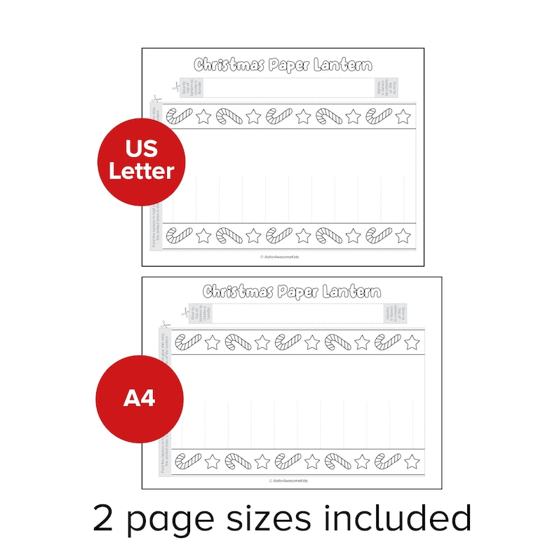 Christmas Paper Lantern Craft, Holiday Decoration Lamp Kit, Xmas ...