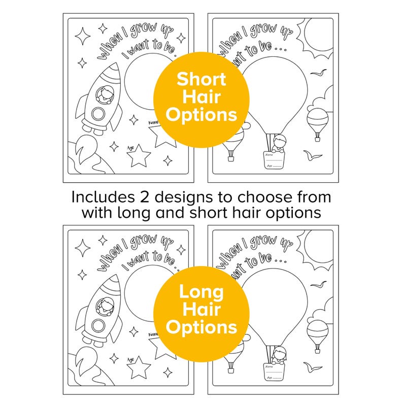 When I Grow up Worksheet, My Dream Job Drawing Prompt Poster, Childrens ...