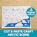Sandcastle Cut & Paste Craft Printable, Beach Castle Color Build Kit ...