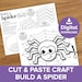 Spider Cut & Paste Craft, Halloween Build a Bug Coloring Kit, Kids ...