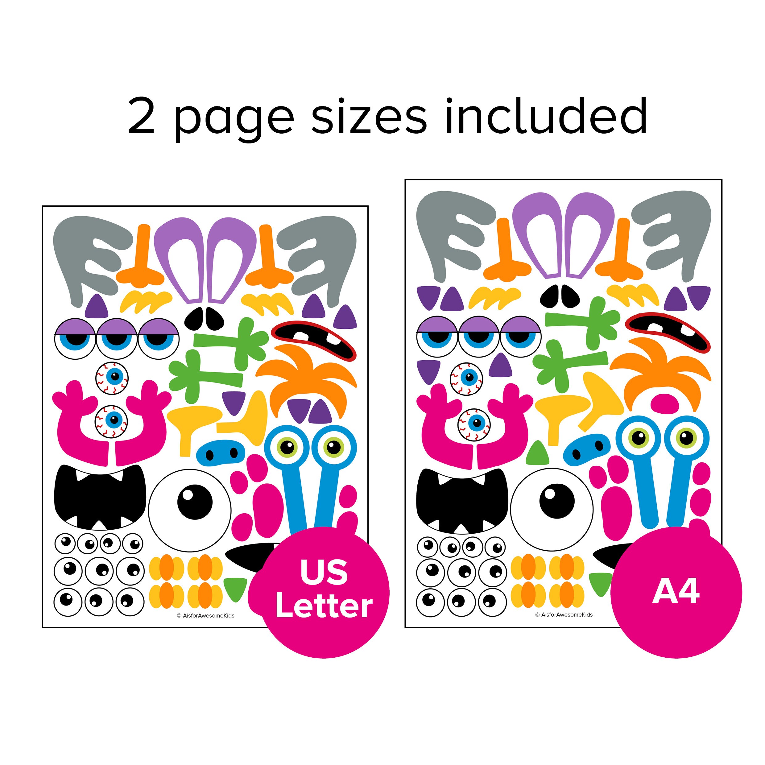 Monster Pick & Mix Craft Printable, Halloween Party Cut and Paste ...