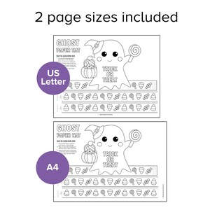 Halloween Paper Hat Crafts, Cute Ghost Trick or Treat Dress-up Crown ...