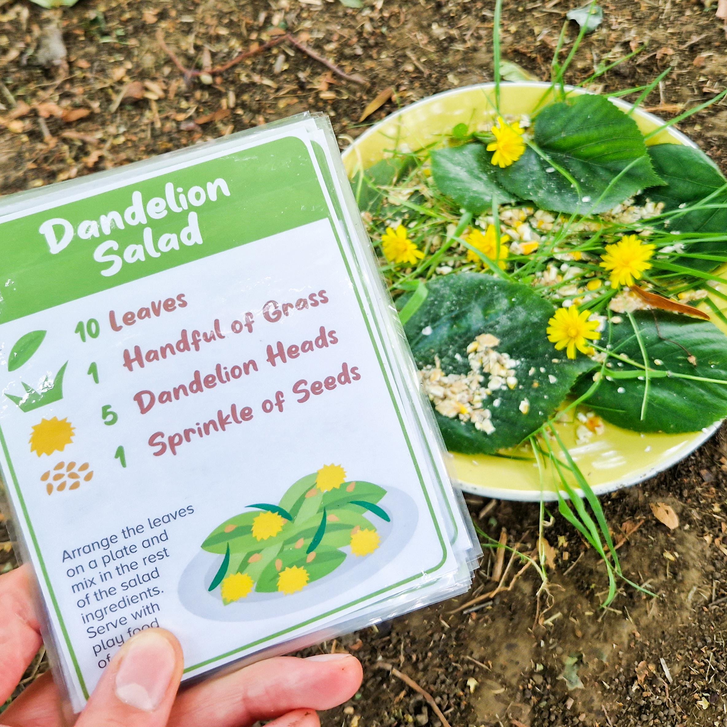 Mud Kitchen Recipe Cards, Kids Outdoor Nature Cooking Role Play Pack ...