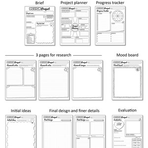 Design Project Planning Worksheets, Kids STEM 3D Craft Art Planner ...