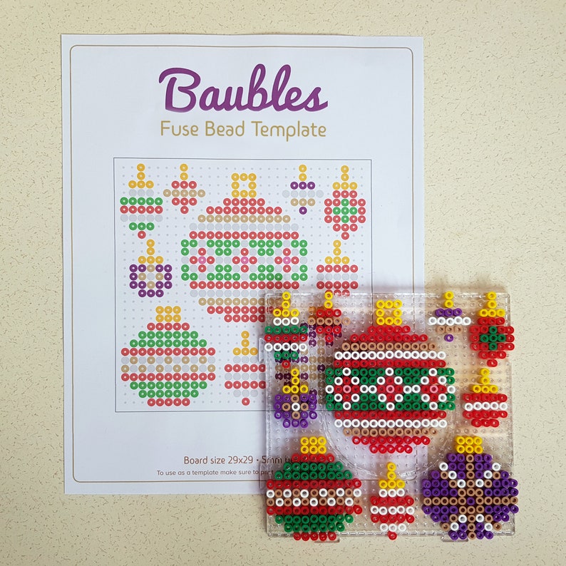 Christmas Fuse Bead Templates Xmas Tree Decoration Craft - Etsy
