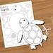 Turtle Cut & Paste Craft Printable, Spring Color and Build Art Kit ...