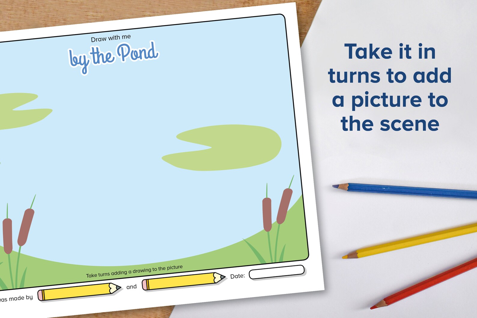 Summer Drawing Prompt Scenes, Kids Doodle Worksheet, Children's Draw ...