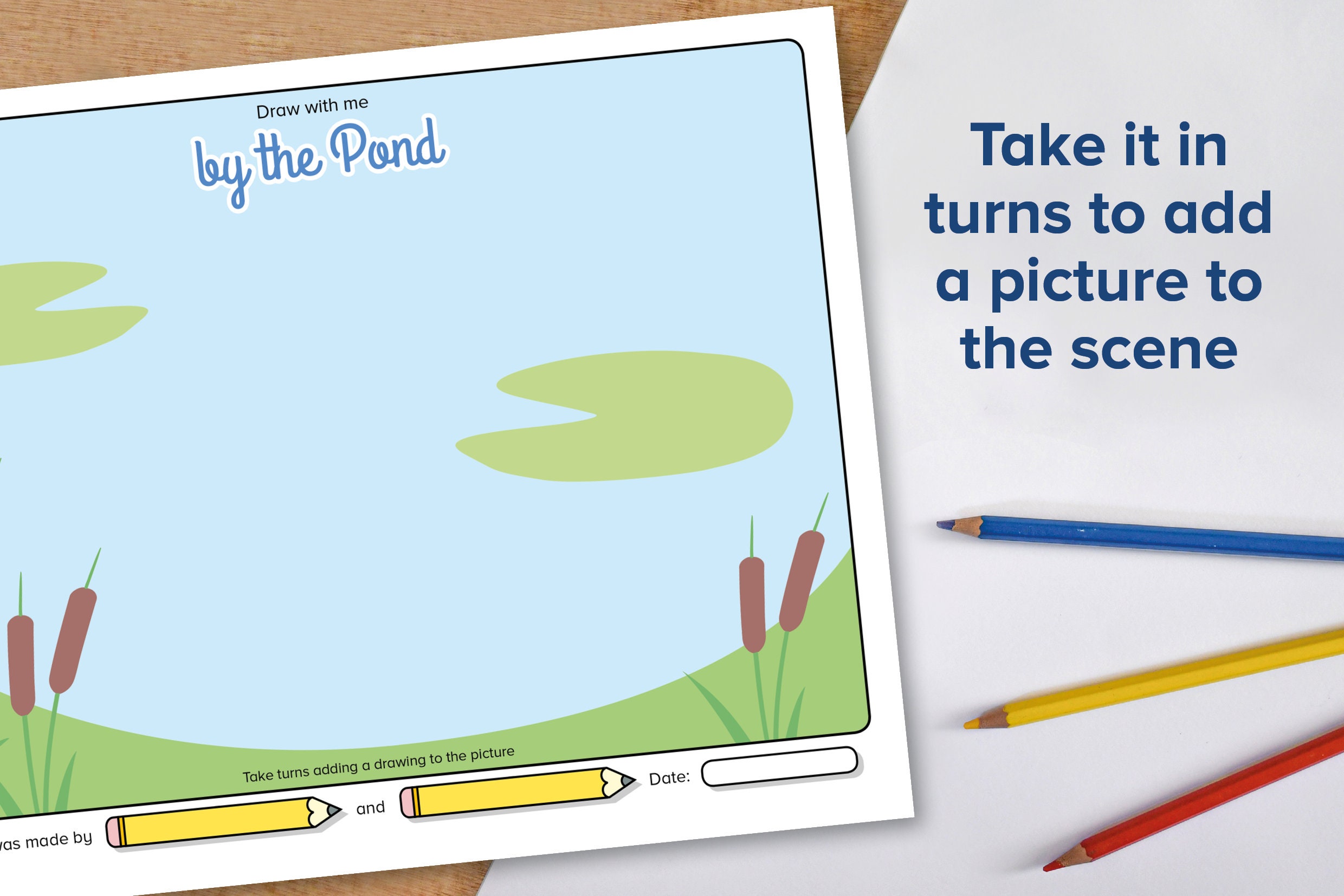 Summer Drawing Prompt Scenes, Kids Doodle Worksheet, Children's Draw ...