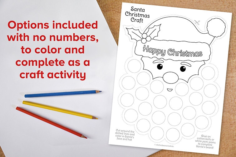 Santa's Beard Cotton Ball Craft Children's Christmas - Etsy